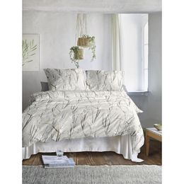 Irisette Bettw&auml;sche &raquo;Easy 8648&laquo; 2 Stk. pflegeleicht und b&uuml;gelfrei beige Seersucker, Obermaterial: 100% Baumwolle B/L: 155cm x 220cm, 1 Stk., 1 Stk., Seersucker