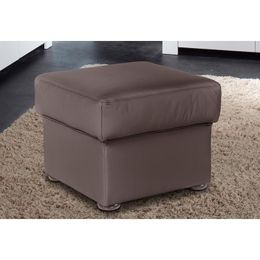 Sit & More sit&more Hocker &raquo;Benson&laquo; braun Luxus-Kunstleder;NaturLeder (der Sockel ist in passendem Kunstleder bezogen);Luxus-Microfaser Altara Nubuck B/H/T: 58cm