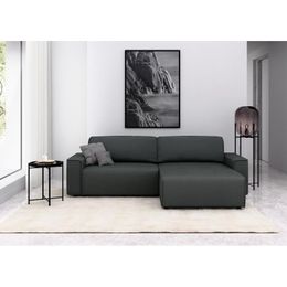Home Affaire Ecksofa &raquo;Chance, Recamiere beidseitig montierbar, Schlaffunktion, Breite 265 cm&laquo; in Struktur fein LINO, mit Schlaffunktion und Bettkasten