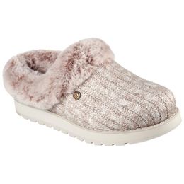 Skechers Damen Pantoffel &raquo;KEEPSAKES - ICE ANGEL&laquo; Hausschuh in Strick-Optik beige 41