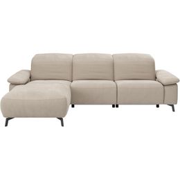 Musterring Ecksofa &raquo;MR 370, intelligenter Komfort im modernen Design&laquo; Optionale Relaxfunktion, flexible Kopfteile & klappbare Armlehnen beige 94% Polyester, 6% 