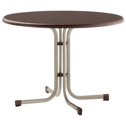 SIEGER Gartentisch mecalit PRO-Platte mit Dekoroberfl&auml;che beige B/H/T: 100cm x 72cm x 100cm