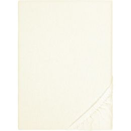 Biberna Spannbettlaken &raquo;Celina&laquo; in weicher Stretch Qualit&auml;t beige Feinbiber, Obermaterial: 97% Baumwolle, 3% Elasthan 1 Stk., Feinbiber, 90-100x190-200 22cm
