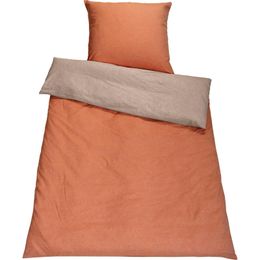 SETEX Wendebettw&auml;sche &raquo;Chambray&laquo; 3 Stk. mit Wendefunktion rot Chambray, Obermaterial: 90% Baumwolle, 10% Polyester B/L: 200cm x 220cm, 1 Stk., 2 Stk.,