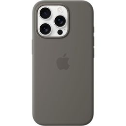 Apple Smartphone-H&uuml;lle &raquo;iPhone 16 Pro Silikon Case mit MagSafe&laquo; Smartphones 16,0 cm (6,3 Zoll) grau Mikrofaser, Silikon Speziell f&uuml;r das iPhone 16 Pro 