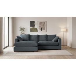 OTTO home Ecksofa &raquo;Coray&laquo; Breite 266 cm, extra weich und kuschelig, mit Federn und Daunen grau 100% Polyester B/H/T: 266cm x 80cm x 153cm, Cord, 