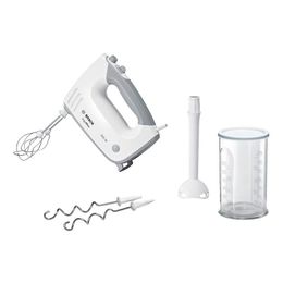 Bosch Handmixer &raquo;ErgoMixx MFQ36440, Edelst. R&uuml;hrbesen/Knethaken, 5 Stufen, Mixfu&szlig;, wei&szlig;&laquo; 450 W Mixbecher, ergonom. Soft-Touch-Griff, Made in Europe 