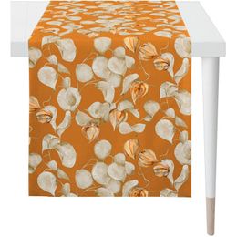 Apelt Tischl&auml;ufer &raquo;3400&laquo; orange Baumwolle, Polyester B/L: 140cm x 48cm, 1 Stk., rechteckig