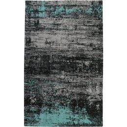 GUTMANN FACTORY Hochflor-Teppich &raquo;Puffy 63704&laquo; rechteckig 100 mm H&ouml;he Vintage Design schwarz Baumwolle, Kunstfaser B : 170cm 1 Stk., 100mm, L: 240cm