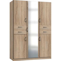 wimex Dreht&uuml;renschrank &raquo;Bitburg&laquo; braun Holzwerkstoff B/H/T: 135cm x 198cm x 58cm, T&uuml;ren: 5 Stk.