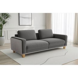 Sit & More sit&more Big-Sofa &raquo;Concept&laquo; Modernes Sofa in drei Fu&szlig;farben zur Auswahl beige 100% Polyester B/H/T: 226cm x 84cm x 93cm,mit Fu&szlig; Buche eichefarbig