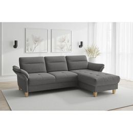 Sit & More sit&more Ecksofa &raquo;Pamela, L-Form, B:230 cm&laquo; mit Federkern und Liegefl&auml;che aus Originalstoff 100% Polyester B/H/T: 230cm x 90cm x 164cm, Flachgewebe, 