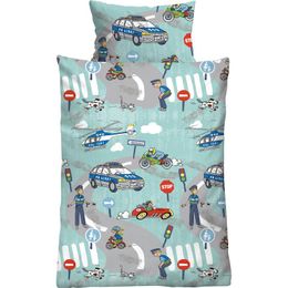 Biberna Kinderbettw&auml;sche &raquo;Ela in Gr. 100x135 oder 135x200 cm, f&uuml;r Kinder, Kinderbettw&auml;sche&laquo; 2 Stk. Feinbiber kuschelig warm im Winter, Kinderbettw&auml;sche 