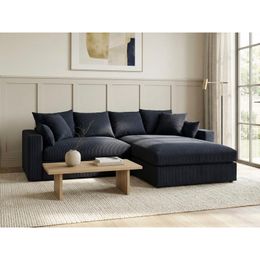 OTTO home Ecksofa &raquo;Cosy Lounge L-Form, Breite 268 cm&laquo; Mega-Sofa mit Cordstoff bezogen, mit Federkern & 5 Zierkissen 100% Polyester B/H/T: 268cm x 