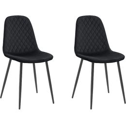 Hela Schalenstuhl &raquo;MIRA, Esszimmerstuhl, Stuhl, 4-Fu&szlig; Stuh&laquo; (Set) 2 Stk.1, 2 oder 4 St&uuml;ck, Schalenstuhl mit Steppung, K&uuml;chenstuhl schwarz B/H/T: 44cm 