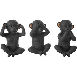OTTO home Dekofigur &raquo;Affen&laquo; schwarz Polyresin (Kunststein) B/H/T: 13cm x 18cm x 12cm, Affen