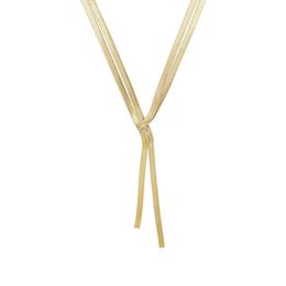 Amor Damen Y-Kette &raquo;Schmuck Geschenk&laquo; gold Edelstahl, L: 43 B: 8mm