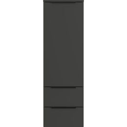 Germania Midischrank &raquo;Crandon&laquo; Schrank mit 2 Schubladen, einer T&uuml;r und verstellbarem Einlegeboden grau Holzwerkstoff Graphit, B/H/T: 36cm x 111cm x 