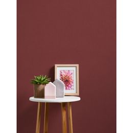 A.S. Cr&eacute;ation Vliestapete &raquo;Dream Flowery&laquo; einfarbig uni unifarben glatt Uni Tapete einfarbig Tapeten Wohnzimmer Schlafzimmer K&uuml;che modern Flur rot Vlies B/L: 0,53m 