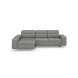 Sit & More sit&more Ecksofa &raquo;Baviene L-Form&laquo; inklusive Sitztiefenverstellung & Federkern, optional Schlaffunktion grau B/H/T: 286cm x 92cm x 176cm, Luxus-