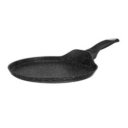RESTO Kitchenware Cr&ecirc;pepfanne &raquo;ANTLIA Pfannkuchenpfanne &Oslash; 24 cm mit Soft-Touch-Griff&laquo; Aluminium 1 tlg. Induktion, f&uuml;r alle Herdarten geeignet schwarz 