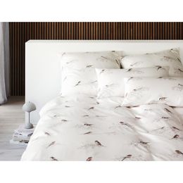 Elegante Bettw&auml;sche &raquo;Sp&auml;tzchen&laquo; 2 Stk. angenehmes Hautgef&uuml;hl Mako-Satin, Obermaterial: 100% Baumwolle B/L: 135cm x 200cm, 1 Stk., 1 Stk., Mako-Satin, B/L: 80cm
