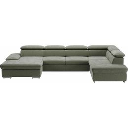 Sit & More sit&more Wohnlandschaft &raquo;Valantine U-Form, B: 349 cm&laquo; mit Arm- & Kopfteilverstellung, optional mit Schlaffunktion braun 100% Polyester B/H/T: 349cm x 