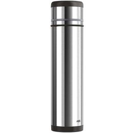 Emsa Isolierflasche &raquo;Mobilty&laquo; Edelstahl schwarz, SAFE LOC-Verschluss, 100% dicht, 12h hei&szlig;/24h kalt grau Edelstahl 1.000ml
