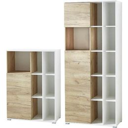 Germania B&uuml;rom&ouml;bel-Set &raquo;GW-Lioni&laquo; Set, 2 Stk. tlg. wei&szlig; Holzwerkstoff, Metall Holzwerkstoff Metall