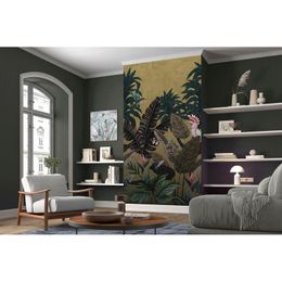 Fashion for walls Fototapete &raquo;Tropical Twilight&laquo; floral glatt Phthalate frei gold Vlies B/L: 1,5m x 2,7m, Rollen: 1