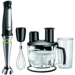Braun Stabmixer &raquo;MultiQuick 7 MQ 7075X - 1000W, Stufenlosregulierbar, K&uuml;chenmaschine&laquo; 1000 W Dynamische Klinge, Spritzschutz, Extra Mahlklinge schwarz 