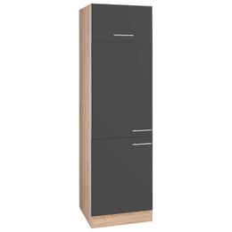 Optifit K&uuml;hlumbauschrank &raquo;Kalmar&laquo; grau Eiche-hell s&auml;gerau, B/H/T: 60cm x 207cm x 57cm, T&uuml;ren: 2 Stk.