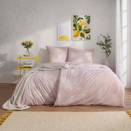 Estella Bettw&auml;sche &raquo;Rosalina&laquo; 2 Stk. lila Mako-Interlock-Jersey, Obermaterial: 100% Baumwolle B/L: 135cm x 200cm, Mako-Interlock-Jersey, B/L: 80cm x 80cm, 2 