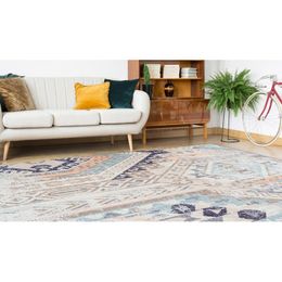 Arte Espina Teppich &raquo;Indiana 200&laquo; rechteckig 10 mm H&ouml;he Vintage Optik, Wohnzimmer bunt Baumwolle, Polyester B : 120cm 1 Stk., 10mm, L: 170cm