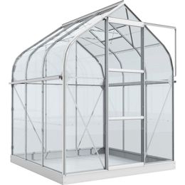 Vitavia Gew&auml;chshaus &raquo;Orion 3800&laquo; Alu-Profile, 3 mm Sicherheitsglas, Kunststoff in den Rundungen silber B/H/T: 201,5cm x 231cm x 195cm