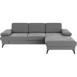 Sit & More sit&more Ecksofa &raquo;Morris L-Form, inkl. Sitztiefenverstellung&laquo; wahlweise mit Armteilverstellung, Schlaffunktion & Bettkasten grau 95% Polyester 5% 