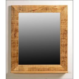 Sit Spiegel &raquo;RUSTIC aus Mangoholz mit praktischer Ablage&laquo; Integrierte Ablage f&uuml;r Deko, Schl&uuml;ssel oder Badutensilien bunt Glas B/H/T: 67cm x 80cm x 3cm