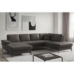 Sit & More sit&more Wohnlandschaft &raquo;Morris Jubi, Breite 300 cm&laquo; mit Armteilfunktion, optional mit Schlaffunktion B/H/T: 300cm x 83cm x 202cm, NaturLEDER Stoff, 