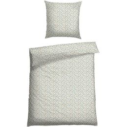 Schiesser Bettw&auml;sche &raquo;Ditsy aus weicher Baumwolle mit dezentem Millefleur-Muster&laquo; 2 Stk. MADE IN GREEN by OEKO-TEX -zertifiziert beige Renforc&eacute;, Obermaterial: 