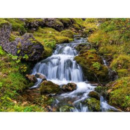 papermoon Fototapete &raquo;Mountain Stream in Dolomites&laquo; glatt bunt Vlies B/L: 5m x 2,8m, Bahnen: 10 Stk.