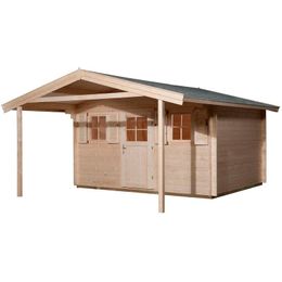 Weka Gartenhaus &raquo;135 A Gr.2, 45 mm, natur&laquo; beige Massivholz Fu&szlig;boden im Gartenhaus, ohne R&uuml;ck- und Seitenwand, ohne Dacheindeckung