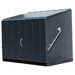 TRIMETALS Fahrradbox &raquo;Stowaway&laquo; M&uuml;lltonnenbox f&uuml;r 2x240 l, Stahl, (BxTxH): 138x89x113 cm grau Stahl B/H/T: 138cm x 113cm x 89cm