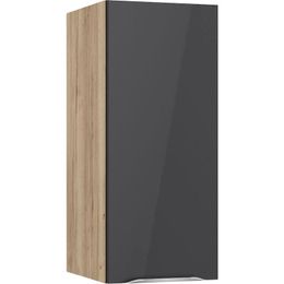 KOCHSTATION H&auml;ngeschrank &raquo;KS-Aken&laquo; grau B/H/T: 30cm x 70,4cm x 34,6cm