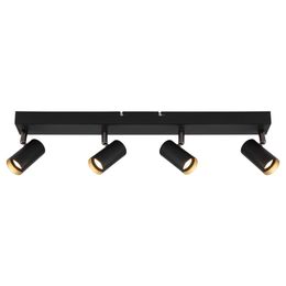 Globo LIGHTING Deckenspot &raquo;ESTE&laquo; LED-Modul 1 Stk. Warmwei&szlig; Schwenkbarer Strahler schwarz matt mit LED 4x 21W schwarz 4, H: 11cm, 1 Stk.