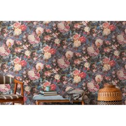 A.S. Cr&eacute;ation Vliestapete &raquo;THE BOS Blumentapete Floral&laquo; abstrakt gemustert leicht gl&auml;nzend leicht strukturiert Blumenwand Tapeten Wohnzimmer Schlafzimmer K&uuml;che 