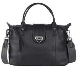 Harbour 2nd Damen Harbour 2nd Shopper &raquo;Liane&laquo;, Damen Handtasche, Umh&auml;ngetasche, Schultertasche mit Logopr&auml;gung grau B/H/T: 30cm x 22cm x 13cm