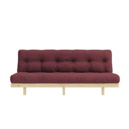 Karup Design Schlafsofa &raquo;Lean 200 Schlafsofa, G&auml;stebett, Sofa mit Futonmatratze&laquo; Inkl. Futonmatratze, Liegefl&auml;che 130x200 cm, FSC zertifizierte Kiefer rot Bezug: 
