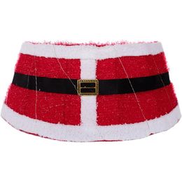 MyFlair Christbaumst&auml;nder &raquo;Weihnachtsdeko rot, Christbaumschmuck&laquo; Verkeidung, mit warmwei&szlig;en LED's rot Polycotton Einheitsgr&ouml;&szlig;e