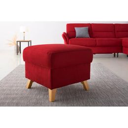 OTTO home Stauraumhocker &raquo;Westerland&laquo; in vielen Bezugsarten und Farben, auch in Luxus-Microfaser impr&auml;gniert rot 100% Polyester B/H/T: 58cm x 48cm x 