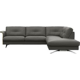 FLEXLUX Ecksofa &raquo;Glow, super bequem durch hochwertigem Sitzaufbau mit Federkern, L-Form&laquo; Skandinavisches Design, In hochwertiger Verarbeitung grau 100